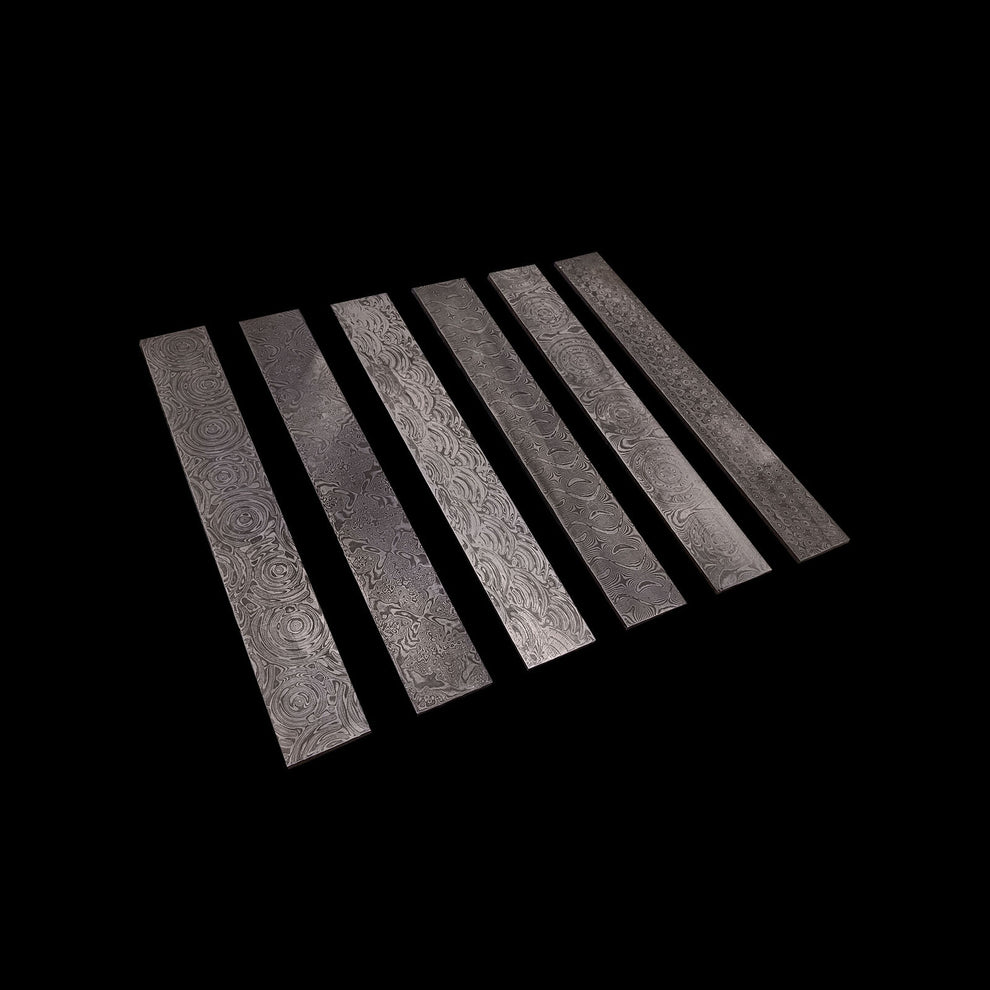 Hard Unfilled Damascus Steel Billet Bar Blank Knife Blade Diy Materia ...