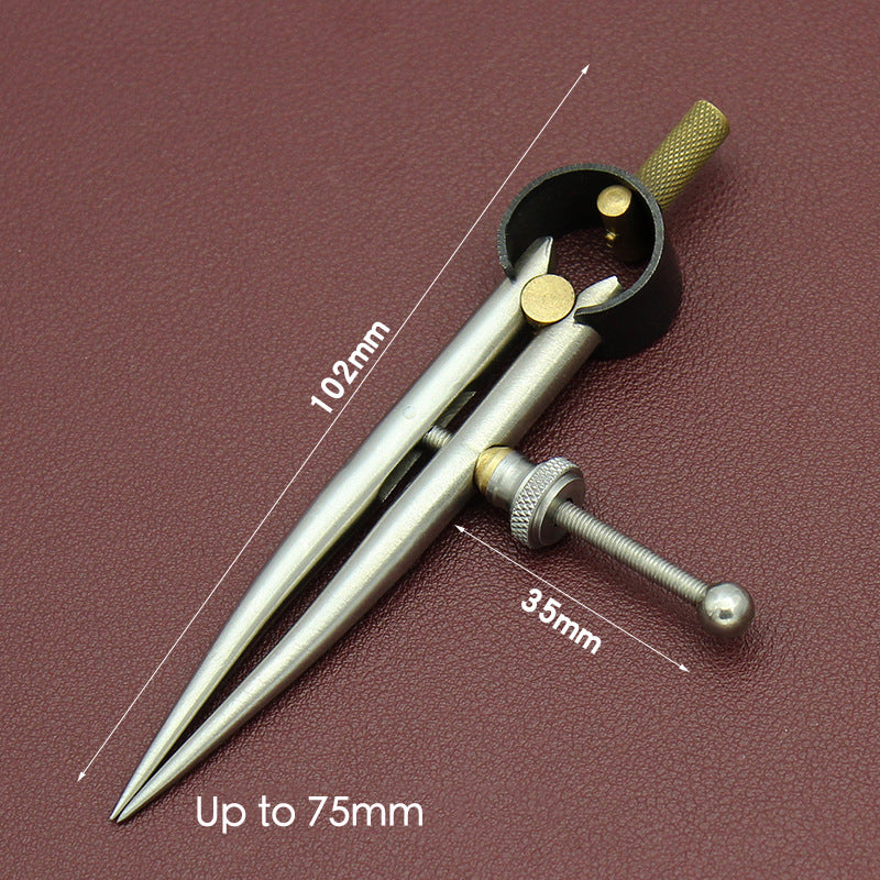 Leather Craft Adjustable Wing Divider Spacing Compass Precision Drawin ...